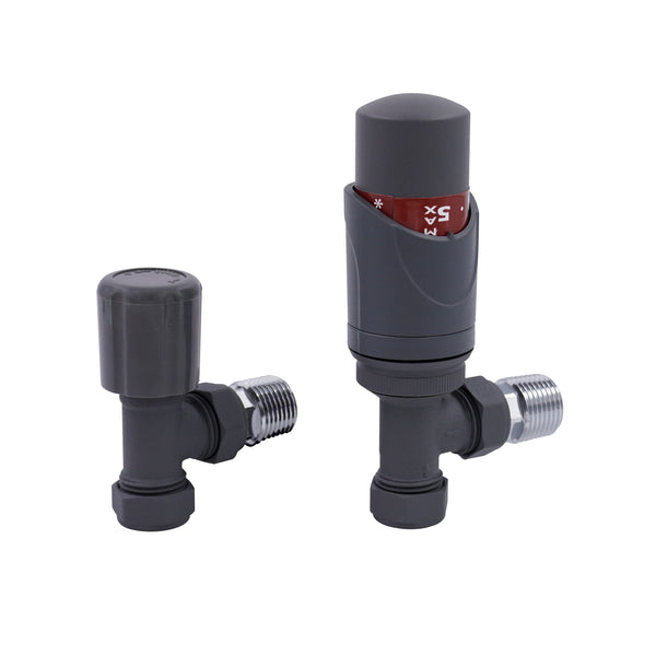 TRV-2351G | Angle Grey TRV Lock Shield Valve Set 15mm – Heat and Plumb ...